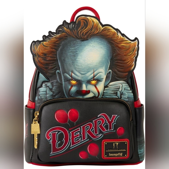 Loungefly | Bags | Loungefly It Pennywise Light Up Derry Backpack Red ...